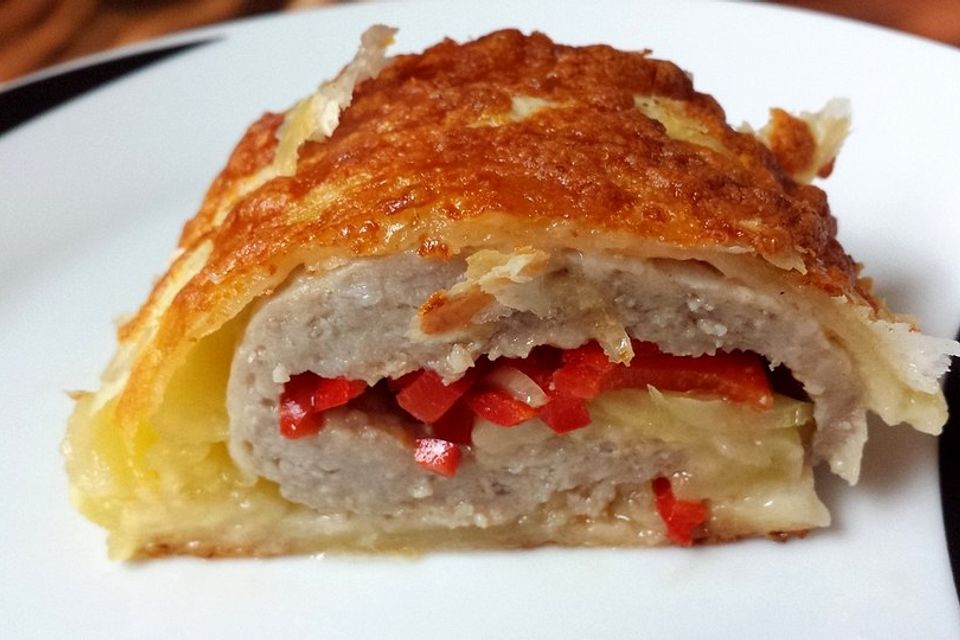 Leberkäse im Blätterteig von Peilei