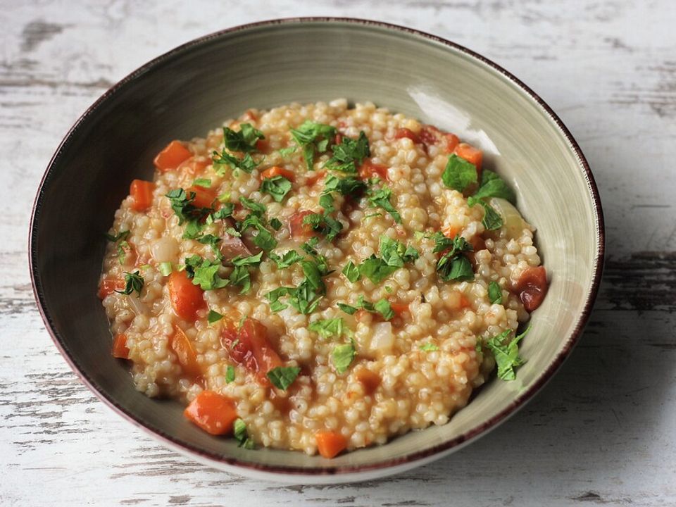 Graupen mit Tomaten und Möhren| Chefkoch