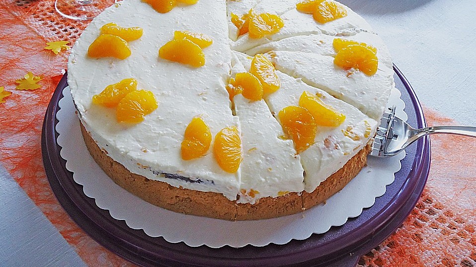 Mohn - Mascarpone - Torte mit Mandarinen von angelika1m