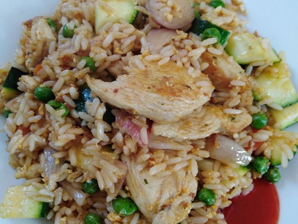 Gebratener Reis mit Hühnchen | Chefkoch