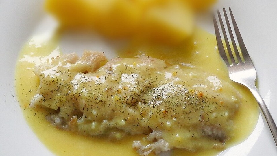 Fisch in Orangen - Sahne - Sauce von heimwerkerkönig