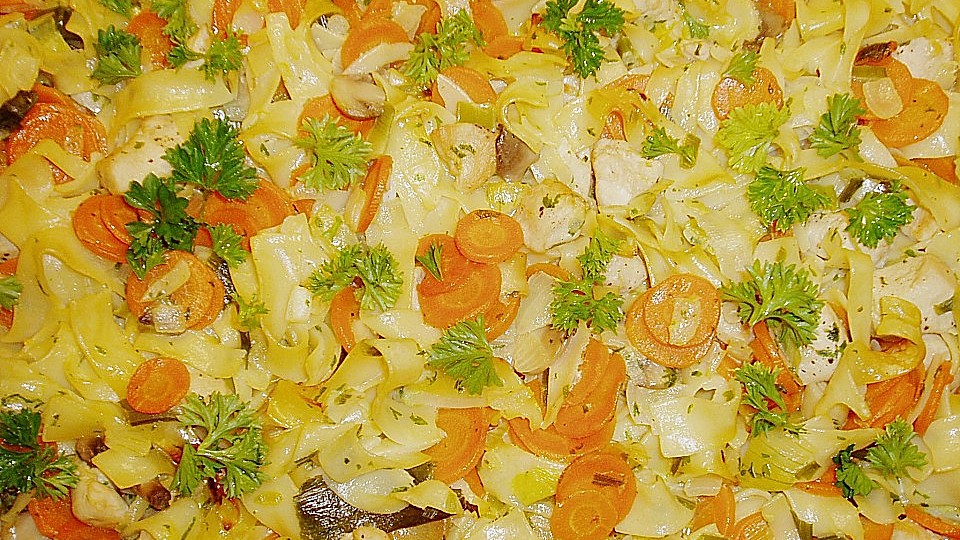 Mit Gemüse überbackenes Putenfleisch von LK3