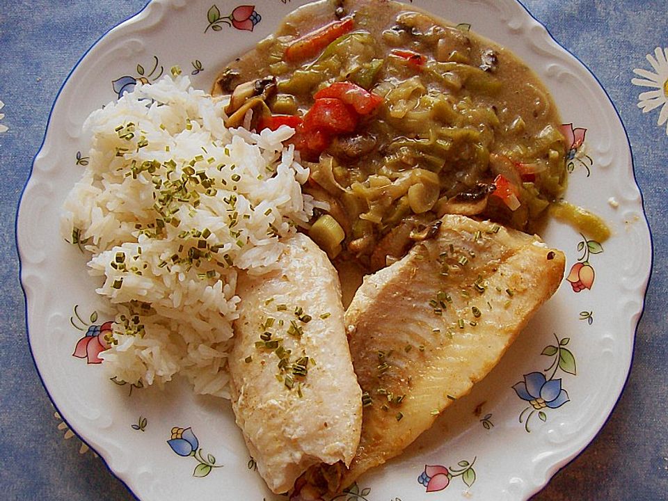 Rotbarsch mit Currygemüse von Gaby3| Chefkoch