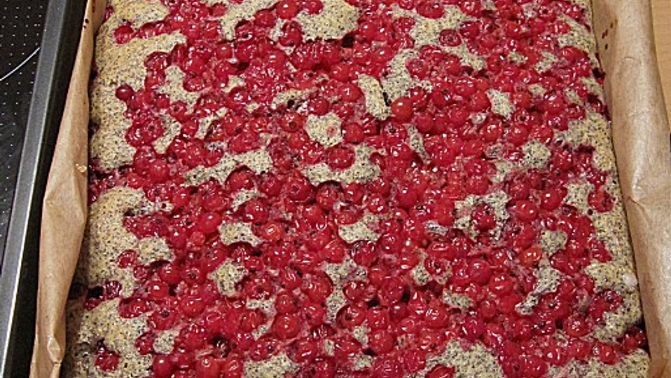 Mohnkuchen mit Johannisbeeren von Kimble